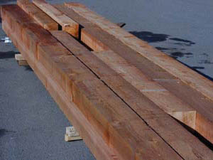 BEAR CREEK LUMBER : WESTERN RED CEDAR : POST & BEAMS : ROUGH CUT